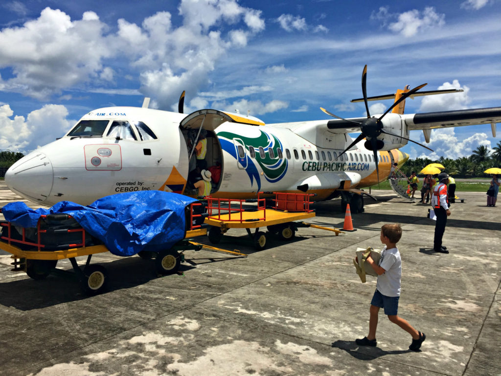Siargao Airport, one flight inout per day - whynotwithkids.com